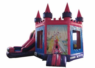 China Attractive Princess Bouncy Castle 5.18 X 4.75 X 4.88m , Blow Up Jump House Double Stitching for sale