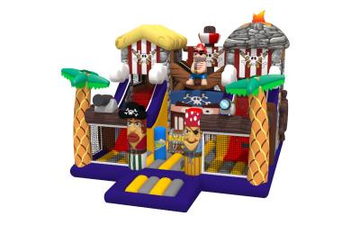 중국 해적 테마 페인팅 5x6x4.3m 풍선 점프 하우스 판매용