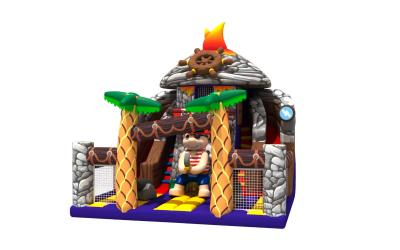 Cina città gonfiabile 6x7.5x6m di divertimento della tela cerata del PVC di 0.55mm su misura in vendita