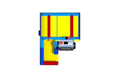 China Police Car Combo Jumping Bounce With Slide Moonwalk Inflatable Bounce House for sale