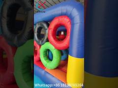 Commercial Grade PVC Trapaulin Giant Inflatable Obstacle Courses Inflatable Fun City For Outdoor