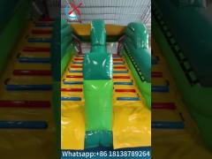 Novo design Slide inflável Figura de rã inflável Slides duplos altos Slide seco para crianças e adultos