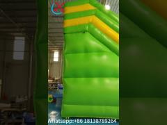 Commercial Grade PVC Inflatable Dry Slide With Pillar Colorful Inflatable Double Slides For Kids
