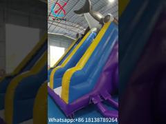 Inflatable Dry Slide Castle Double Slides Inflatable Giant Slides Shark Cartoon For Kids And Adults