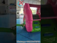 Digital Printing Inflatable Dry Slide Small Inflatable Slide Pink Elephant For Outdoor Indoor