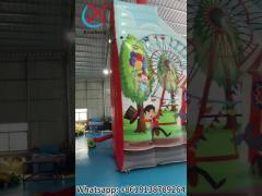 Impression numérique commerciale Grandes diapositives gonflables Clown Cirque Impression de diapositives gonflables Château Pour l'extérieur Pour les enfants
