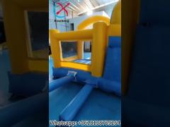 Commercial Fireproof Inflatable Combo SpongeBob SquarePants Bounce House With Slides Inflatable Water Jumping House