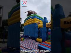 Inflatable Bouncy House Ice Age Obstacle Course Inflatable Fun City