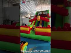 Inflatable Slides LEGO Park Inflatable Double Sldies Castle