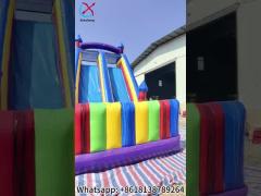 Giant Colorful Inflatable Obstacle Course Inflatable Interactive Game