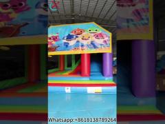 Opblaasbare uitsmijter springkasteel glijbaan Onderwaterwereld thema Commercieel Bounce House