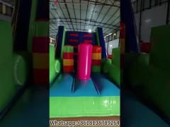 Kommerzielles PVC aufblasbares interaktives Spiel Hindernisplatz Schloss für Kinder