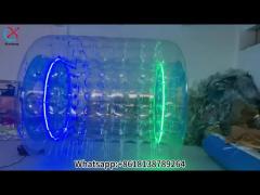 View Factory LED Light PVC Roller Tube Roller Ball Game Inflatable Body Zorb Ball Demo