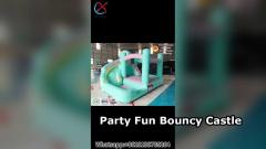 Pastel Bouncy Castle Slide Kids Parties Fun