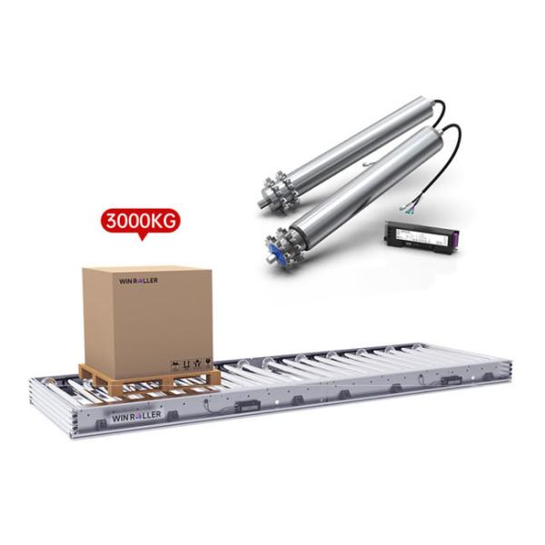 Quality Heavy Pallets Sprocket Drive Motor Roller Conveyor Line Drum Diameter 76mm for sale