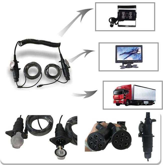 reverse camera mini din 8p cable