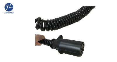 Cina 7 Pin Curly Retractable Coil Cable per il veicolo che inverte il sistema della macchina fotografica 4 metri in vendita