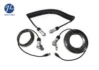 China M12 IP68 5 7 Pin Rear View Camera Cable With PU Jacket for sale