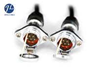 China 7 Pin Spring Coiled Electrical Cable With 3 AV Inputs For Rearview Car Camera System for sale