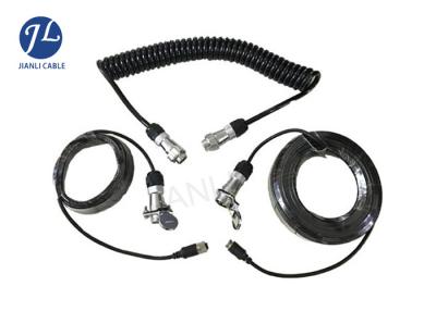 China 4M 7 Way Rear View Camera Cable , Automotive Security Camera Power Extension Cable for sale