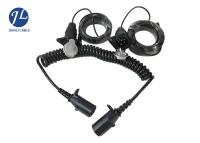 China Reverse Backup Camera Coiled Trailer Wire Kit With 7 Pin Socket Plug For 4 Camera Kits for sale