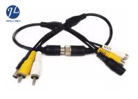 China CCTV Backup Camera Cable , Audio Video Power RCA BNC Adaptor Security Cable for sale
