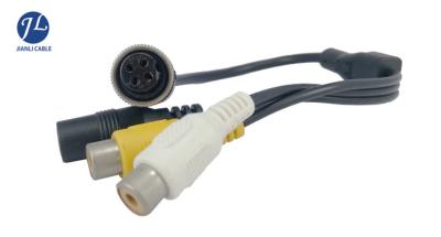 Cina 4 antinvecchiamento Pin Aviation Power Cable To RCA ed adattatore di CC per il sistema di sostegno della macchina fotografica dell'automobile in vendita