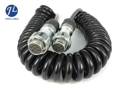 China Pvc die 7 Pin To 2 beschermen de Systemenkabel van de Maniervisie voor de Veiligheidssysteem van Voertuigkabeltelevisie Te koop