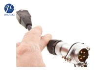 China Trailer Rear Backup Camera Extension Cable With 5 Pin Connect Plastic Socket for sale