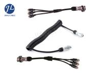 China Trailer Rear Backup Camera Extension Cable With 5 Pin Connect Plastic Socket for sale