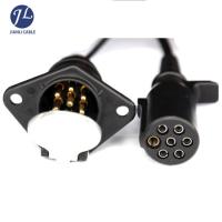 China Copper Material Reversing Camera Extension Cable 7pin Trailer Connector for sale