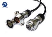 China Coiled Trailer Security Camera Extension Cable , 7 Pin Curly Cable Extension Lead for sale