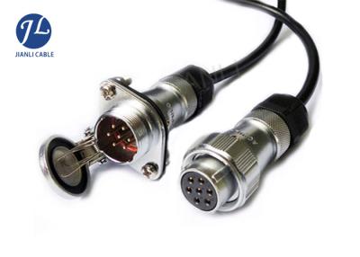China Cabo de extensão bobinado da câmara de segurança do reboque, 7 Pin Curly Cable Extension Lead à venda