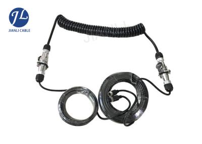 China Cable 4 PIN Connectors, color que moldea negro de Suzi Spiral Reversing Camera Extension de 4 metros en venta