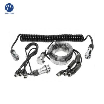 Cina Cavo di potere del CCTV di cinque Pin Security Camera Cable video per il cavo DVR del nero di BNC RCA in vendita