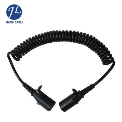 China O homem à câmera de vista traseira fêmea cabografa o cabo de 7 Pin Din Connector Spiral Trailer à venda