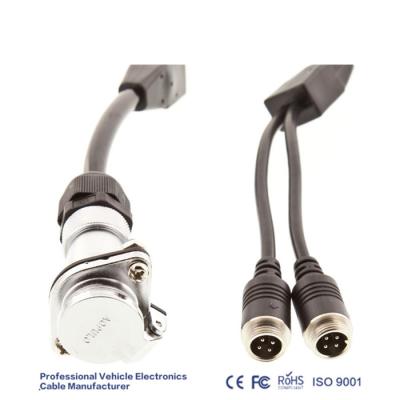 Cina GX12 IP67 Male To Male Extension Cable For Heavy Duty Vehicles Camera in vendita