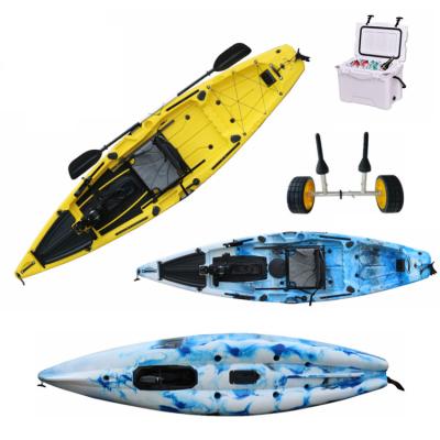 China caiaque de pesca LLDPE único Sit On Top Fishing Kayak do pedal de 3.38m*0.87m à venda