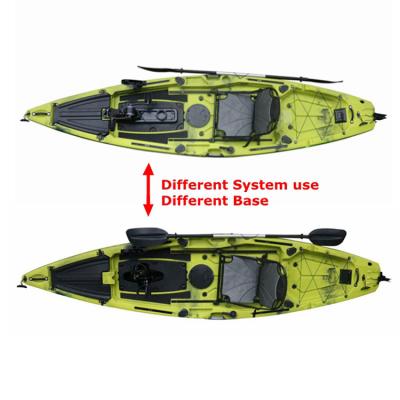 China caiaque de pesca LLDPE único Sit On Top Fishing Kayak do pedal de 3.38m*0.87m à venda