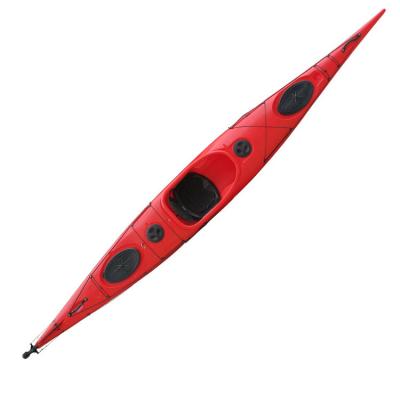 China Aquaglide Overzeese het Reizen Kajak Chelan 5mm Enig Persoonsplastiek 5.0m*0.6m Te koop
