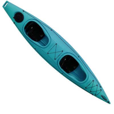 China Doppelter rudernder Fischerboot-Plastikkajak Sit In Kayaks Single Seats zu verkaufen