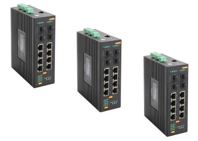 China Industrial 12 Gigabit Ports 120W Power Supply POE Network Switch Support 802.1x Authentication for sale