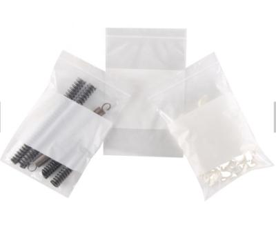 China Reclosable Poly Bags with Label Panel for sale