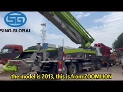Camion della pompa della seconda mano 38m, camion concreto ZLJ5296THB 38X-5RZ dell'asta