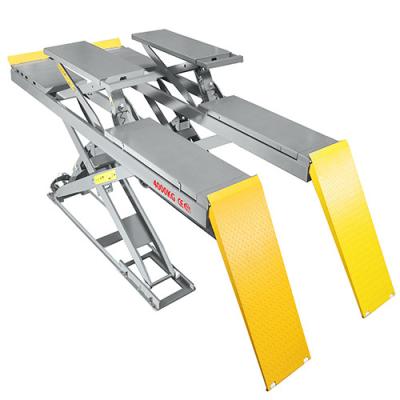 China 4000kg super thin wheel alignment scissors lift with 4500mm length platform for sale