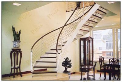 China indoor carton steel frame modern design curved arc staircase stairs for sale