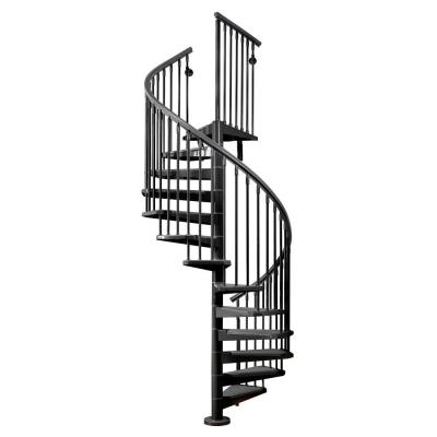 China outdoor carton steel frame modern design stainless steel wood spiral staircase stairs for sale