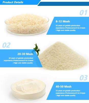 Cina Gelatina organica idrosolubile per applicazioni farmaceutiche alimentari in vendita