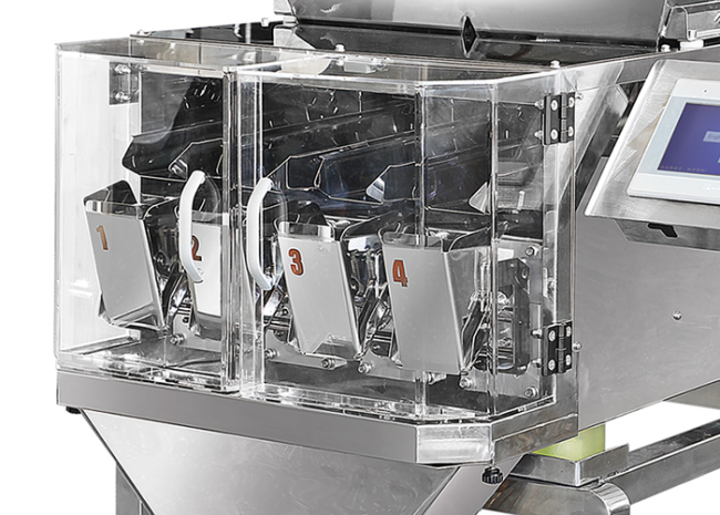 High Accuracy 3.0L Linear Weigher Packing Machine showing its industrial design and components