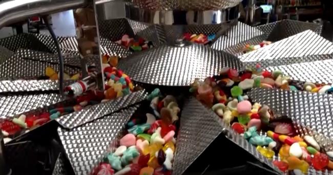 Detailed view of hopper design in combination weigher